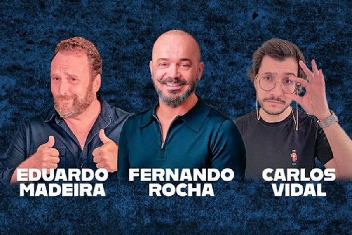Noite de Comédia com Fernando Rocha, Eduardo Madeira e Carlos Vidal no ...